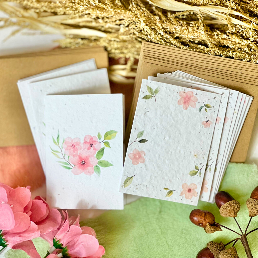 Ecofriendly Gifts | Plantable Seed paper Mini Cards & Notes Set ...