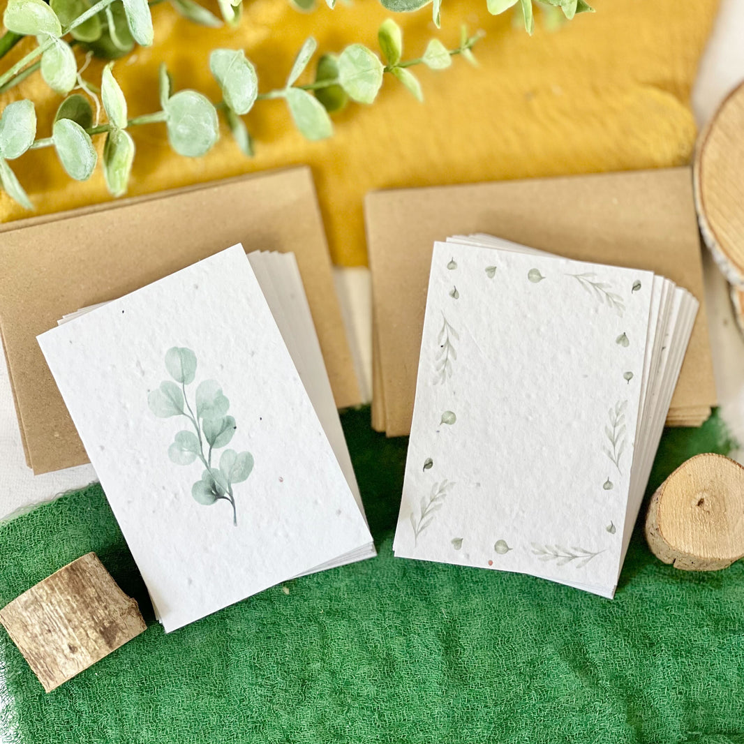 Ecofriendly Gifts | Plantable Seed paper Mini Cards & Notes Set ...